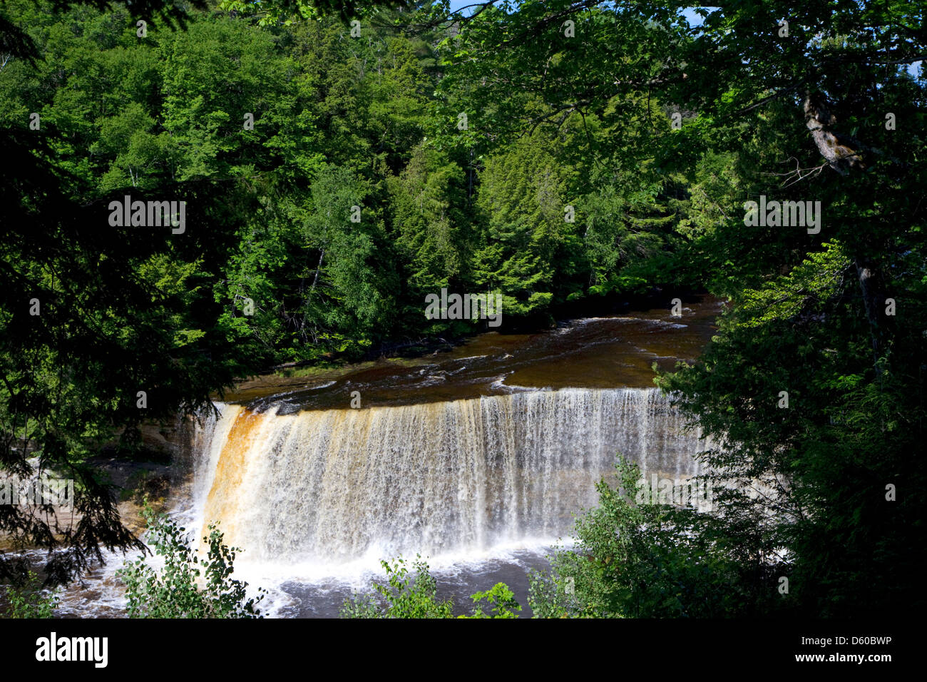 The Upper Tahquamenon Falls in the eastern Upper Peninsula of Michigan ...