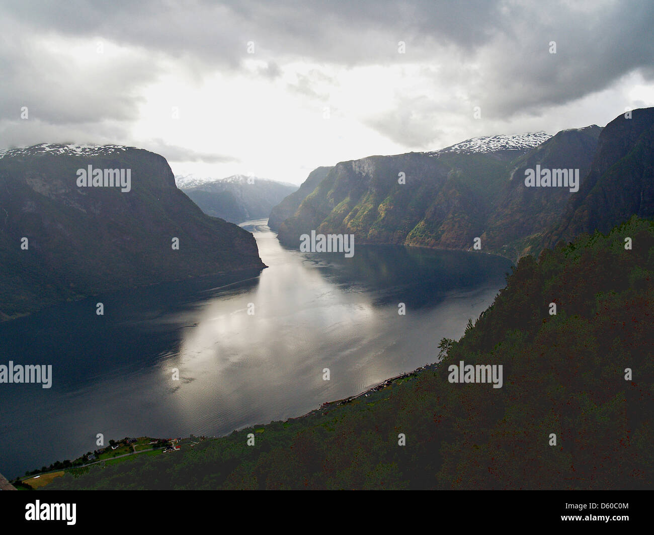 The Aurland Fjord from the Stegastein Overlook,Norway Stock Photo - Alamy