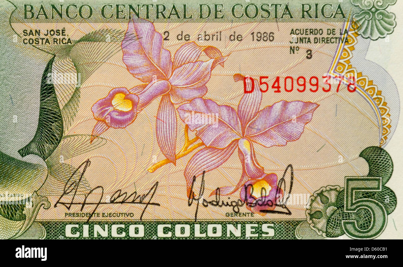 Costa rican currency colones hi-res stock photography and images - Alamy