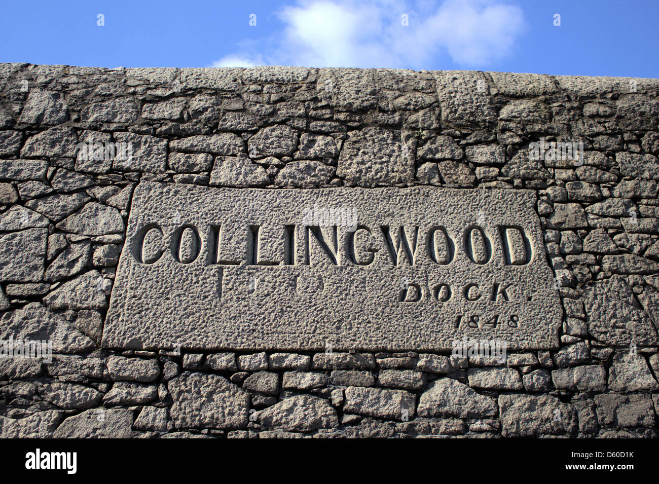 Collingwood Dock Sign, Liverpool Stock Photo - Alamy