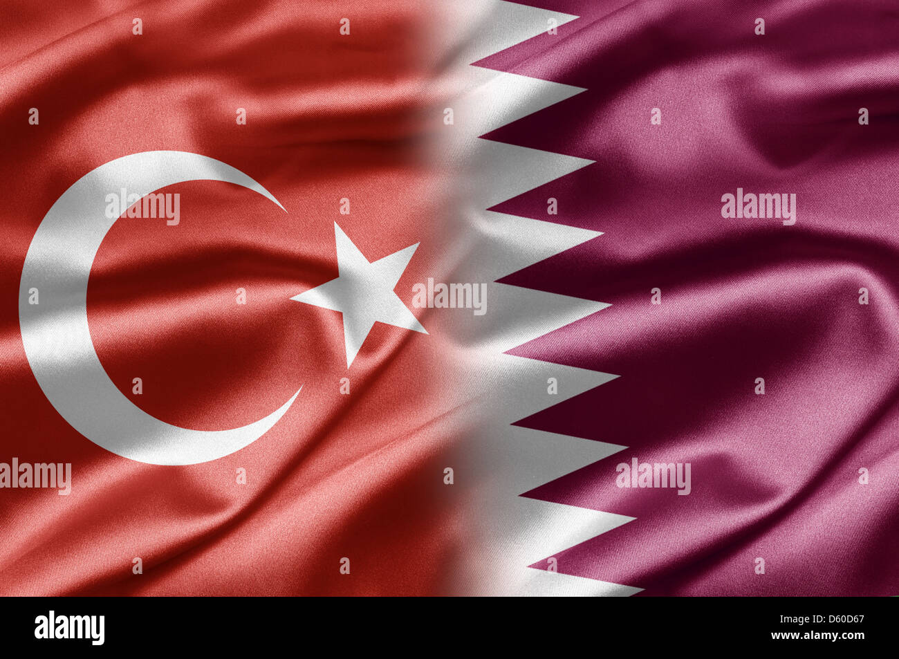 Qatar turkey flag hi-res stock photography and images - Alamy