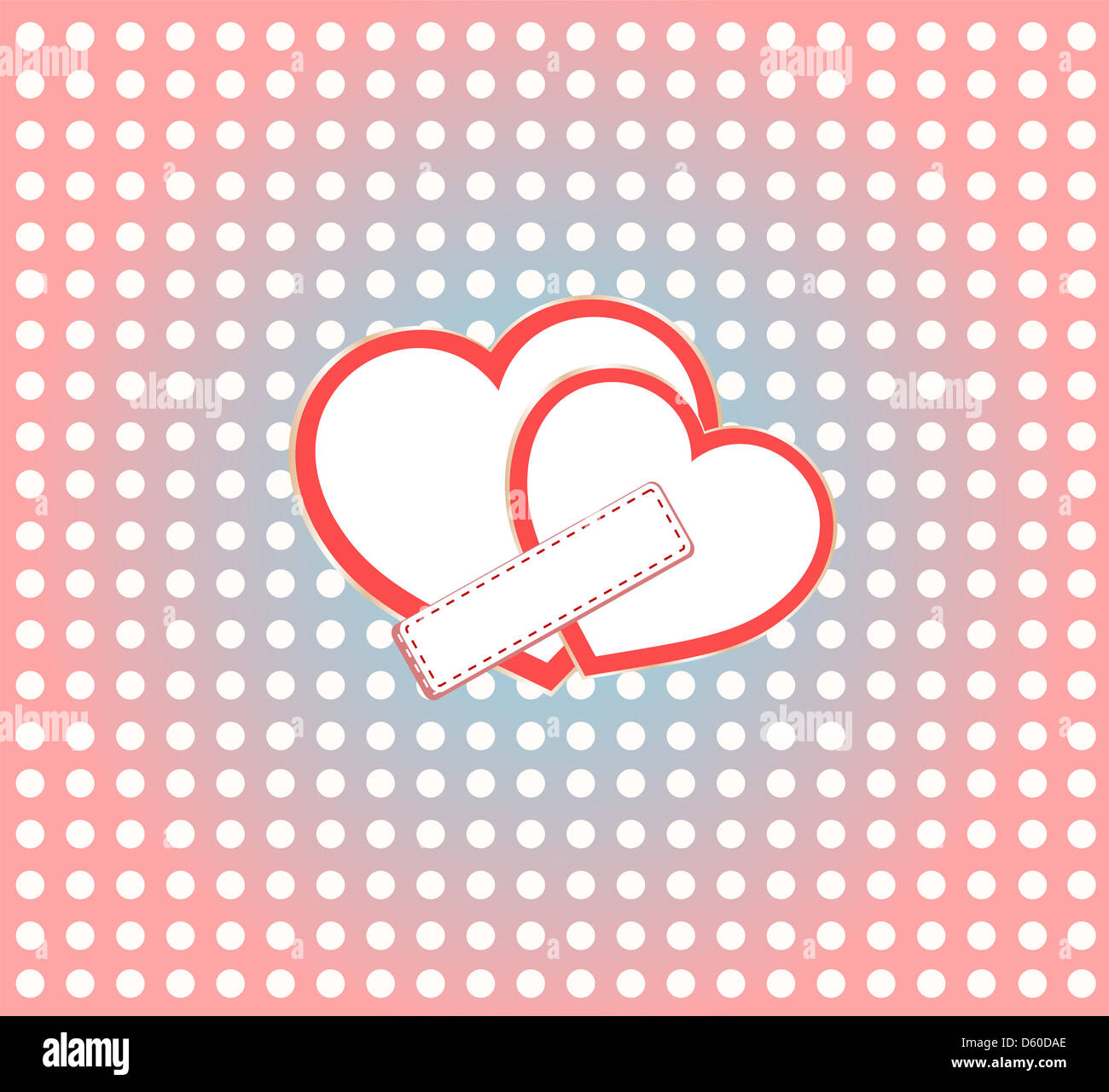 Pair of hearts. invitation love card Stock Photo - Alamy