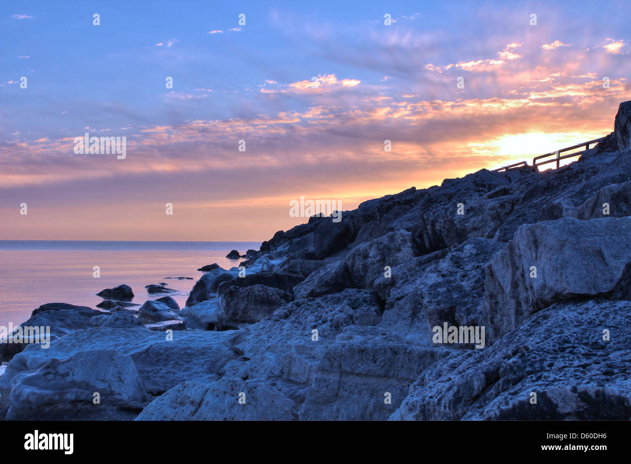 Harbor view at sunrise hi-res stock photography and images - Alamy