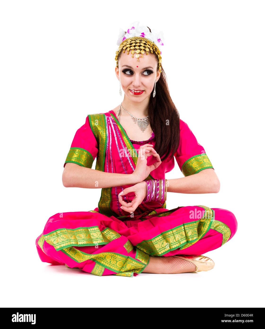 Young woman practicing yoga in the lotus position Stock Photo - Alamy
