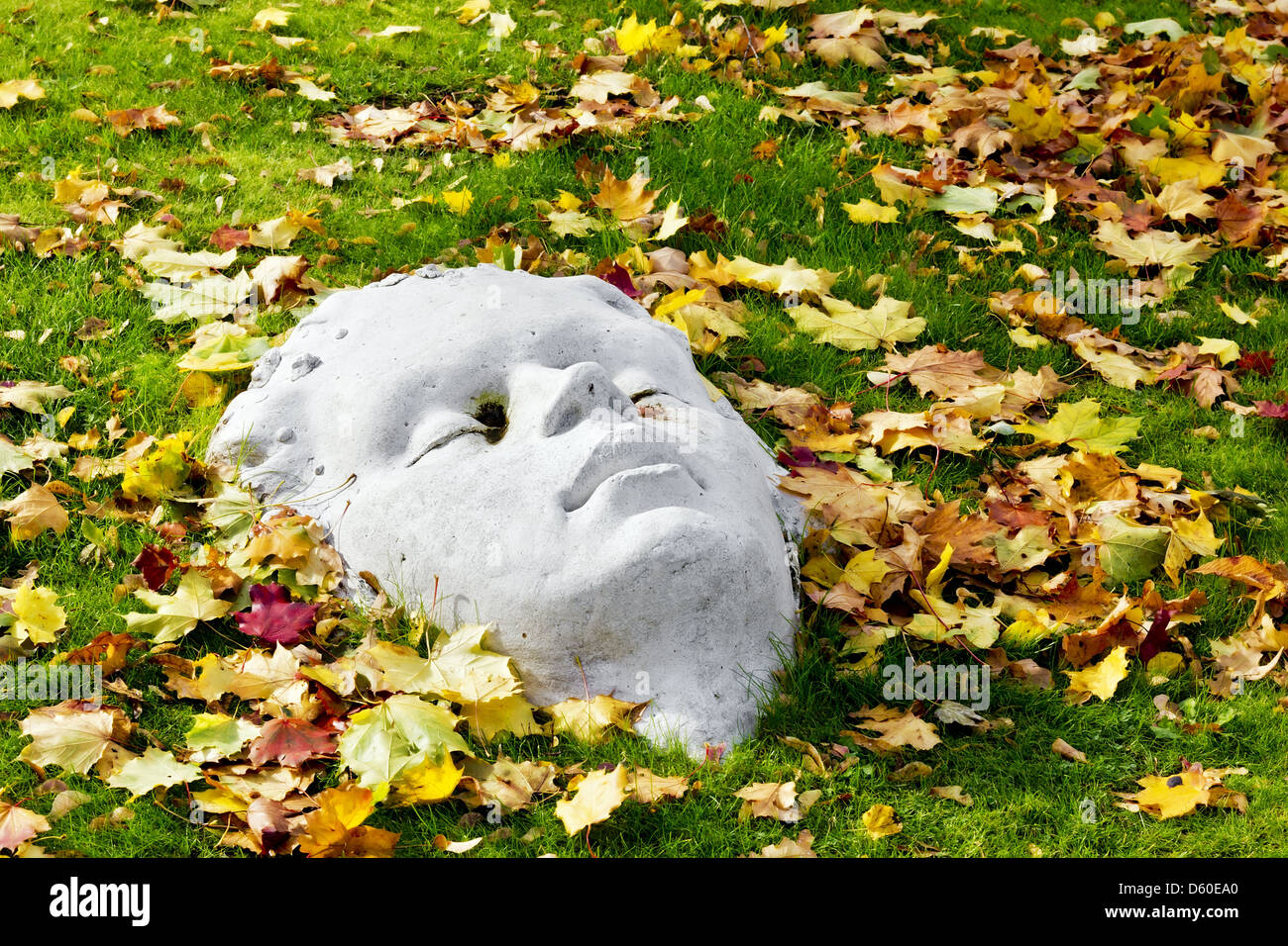 Stone autumn face Stock Photo - Alamy
