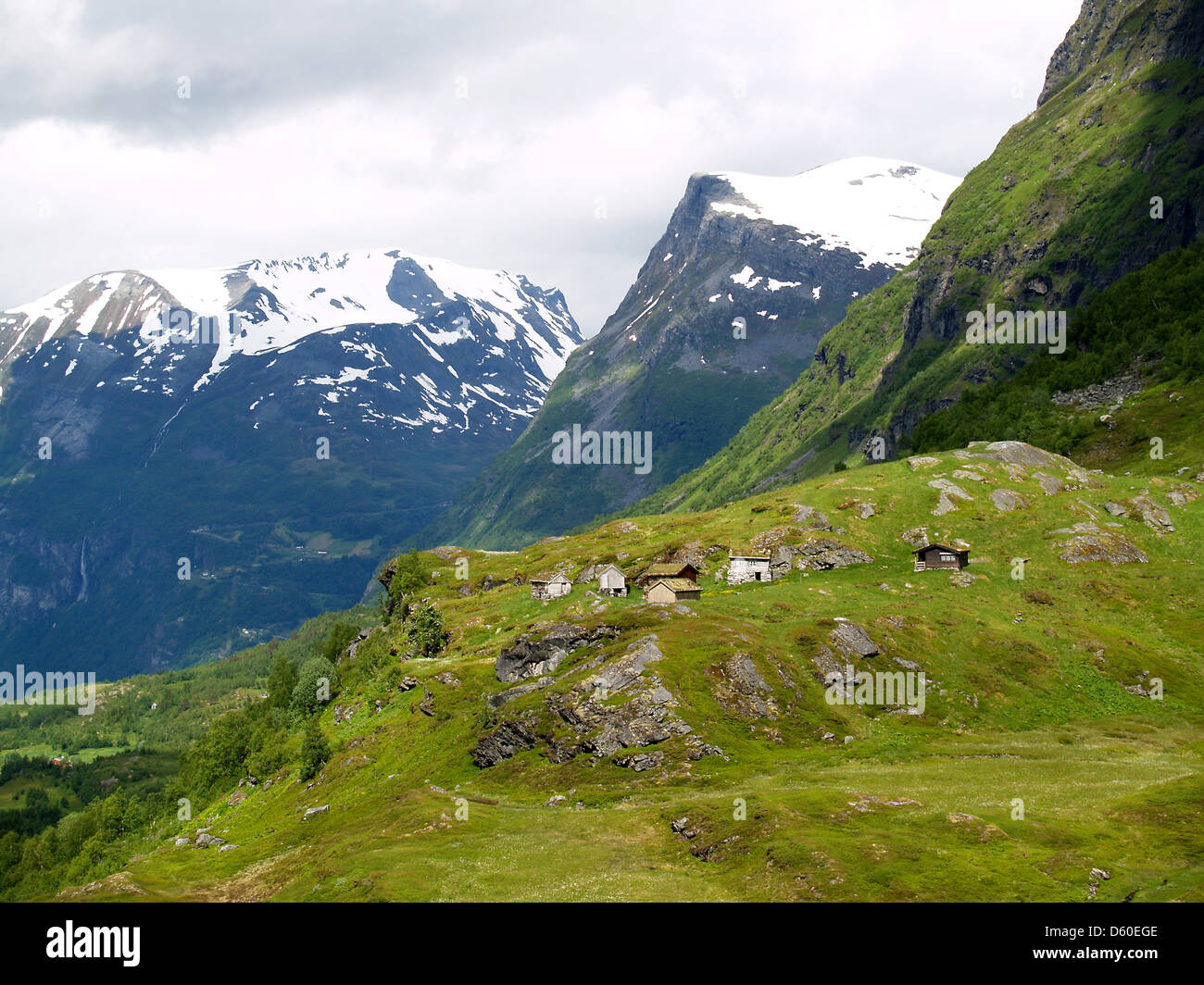 An alpine farm near Geiranger along Highway #64,Norway Stock Photo - Alamy