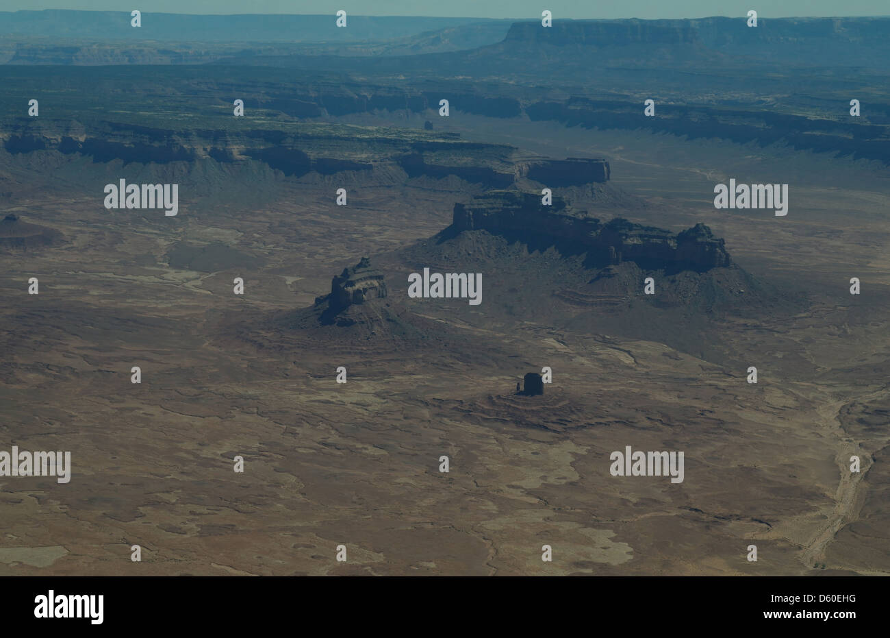 Aerial view, looking south towards Tse-Dehascani and Pickrell Mesa ...