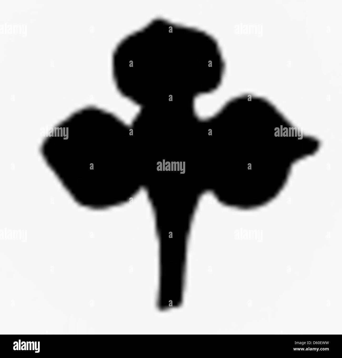 This image features a decorative clover flourish ornament, designed for ...