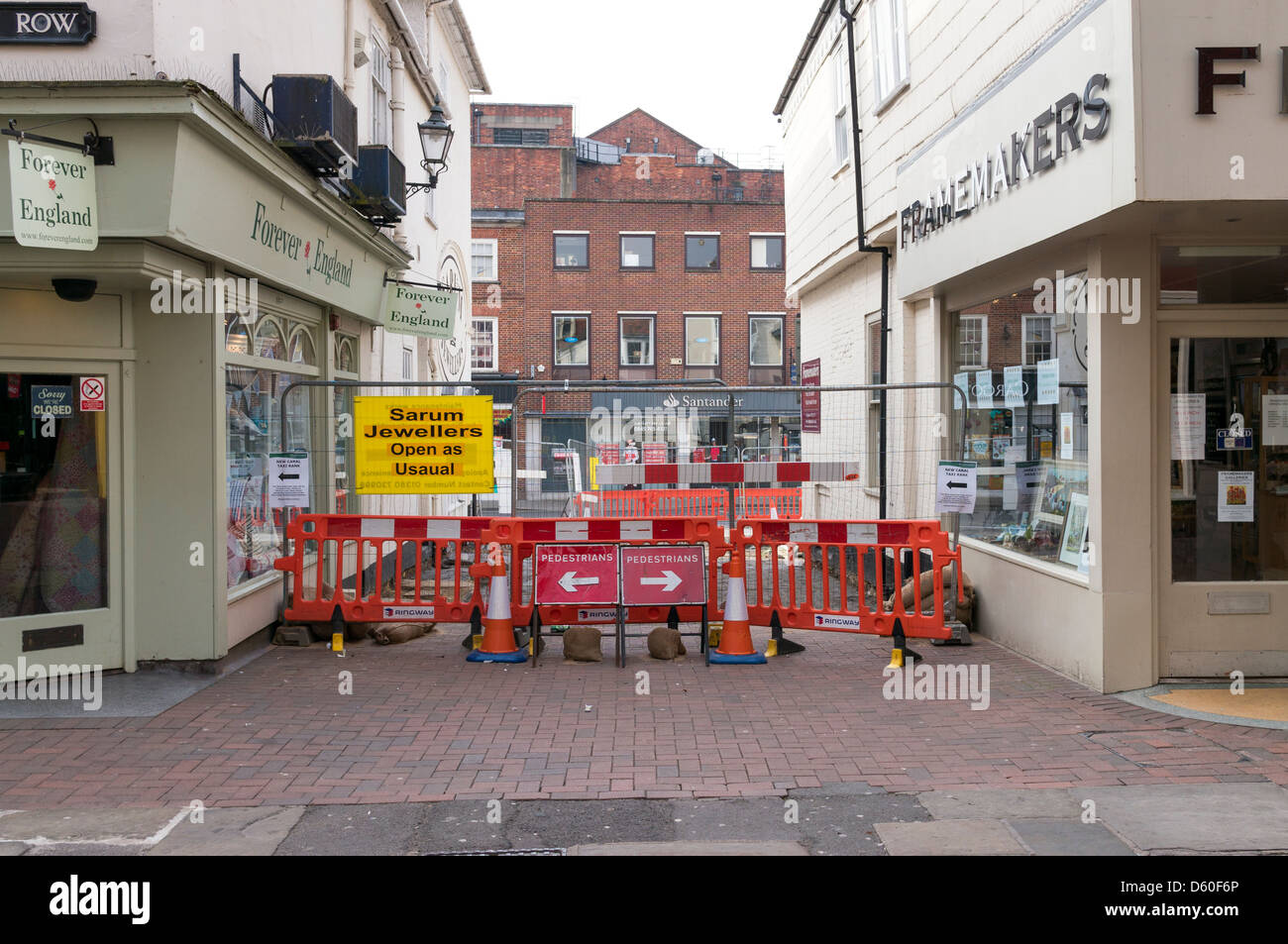 Pedestrian walkway barriers hi-res stock photography and images - Alamy