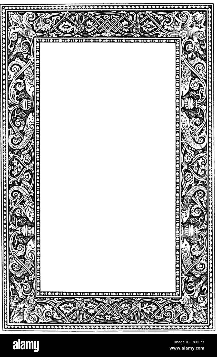 Border printed Black and White Stock Photos & Images - Alamy