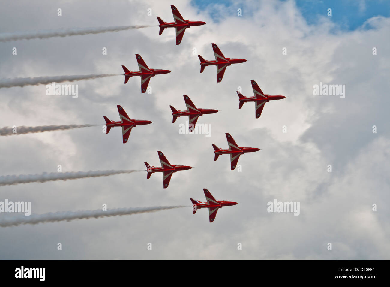 Red Arrows Display Team at Waddington 2011 Stock Photo - Alamy