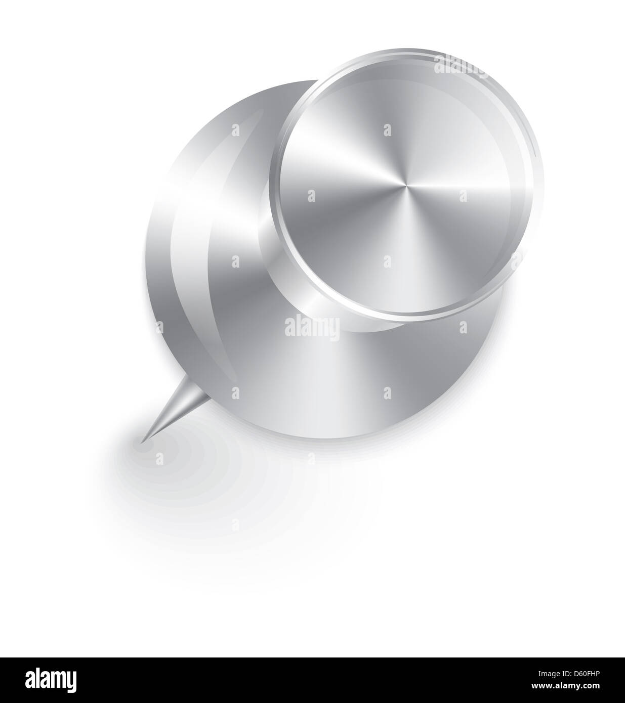 Metal push pin vector Stock Photo - Alamy