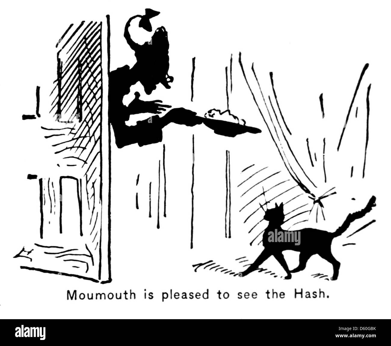 This 1878 illustration from The Story of a Cat features a silhouette of ...