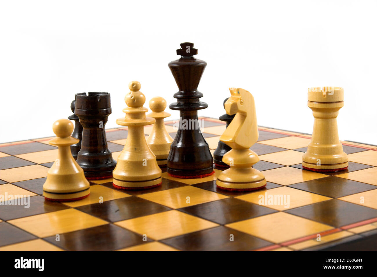Chess situation. King in trouble Stock Photo - Alamy