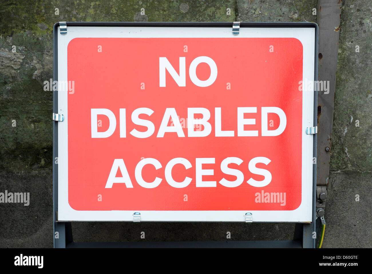 No disabled access sign Stock Photo - Alamy