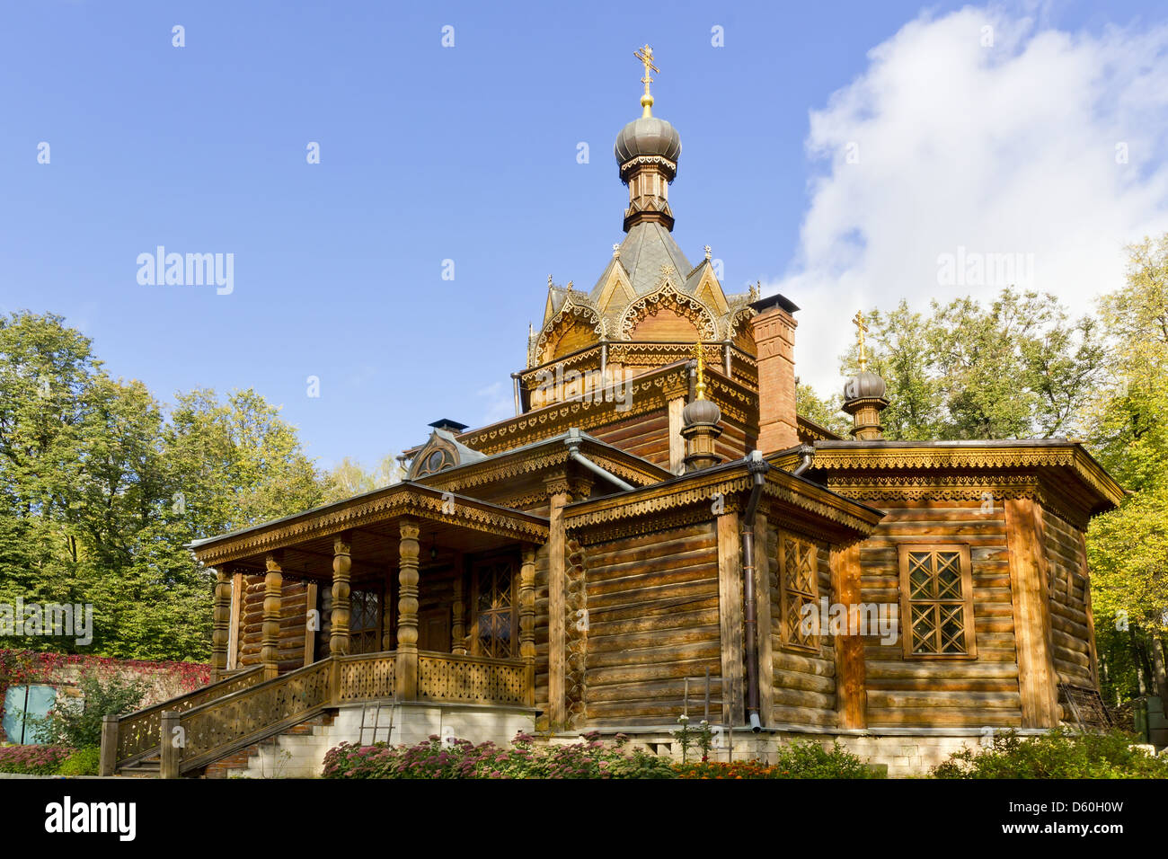 Old wooden Russian Orthodox church Stock Photo - Alamy