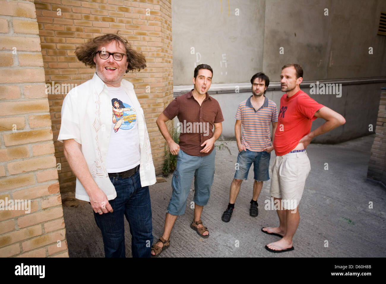 Cud, English indie band photographed in Old Street , London, England ...