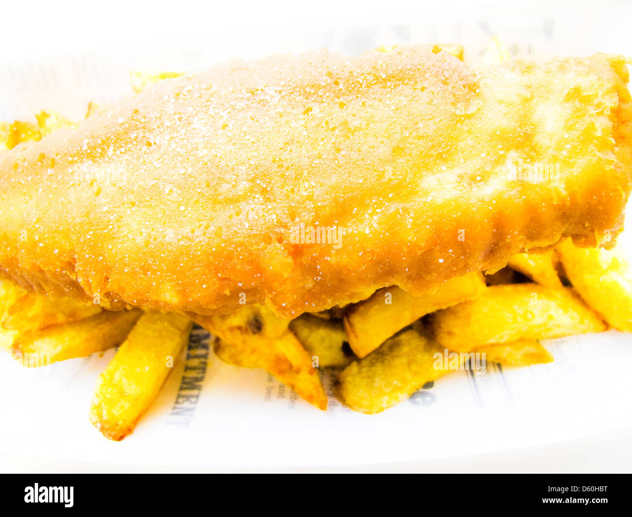 Fish and chips in cardboard dish Stock Photo - Alamy