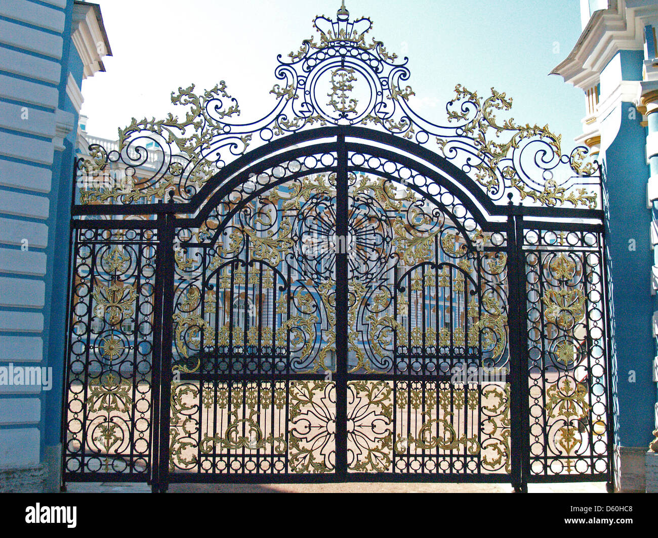The palace gates of Catherine Palace,Tsarskoe Selo,Pushkin Stock Photo ...