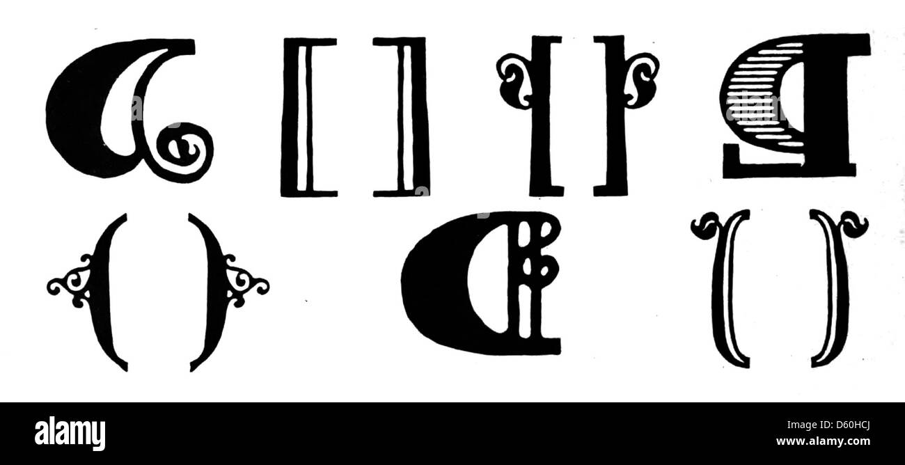 An illustration from the 1912 'American Specimen Book of Type Styles ...