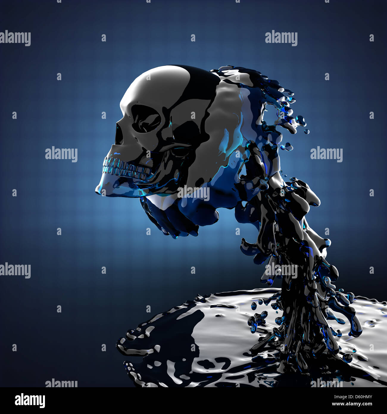 skull in liquid Stock Photo - Alamy