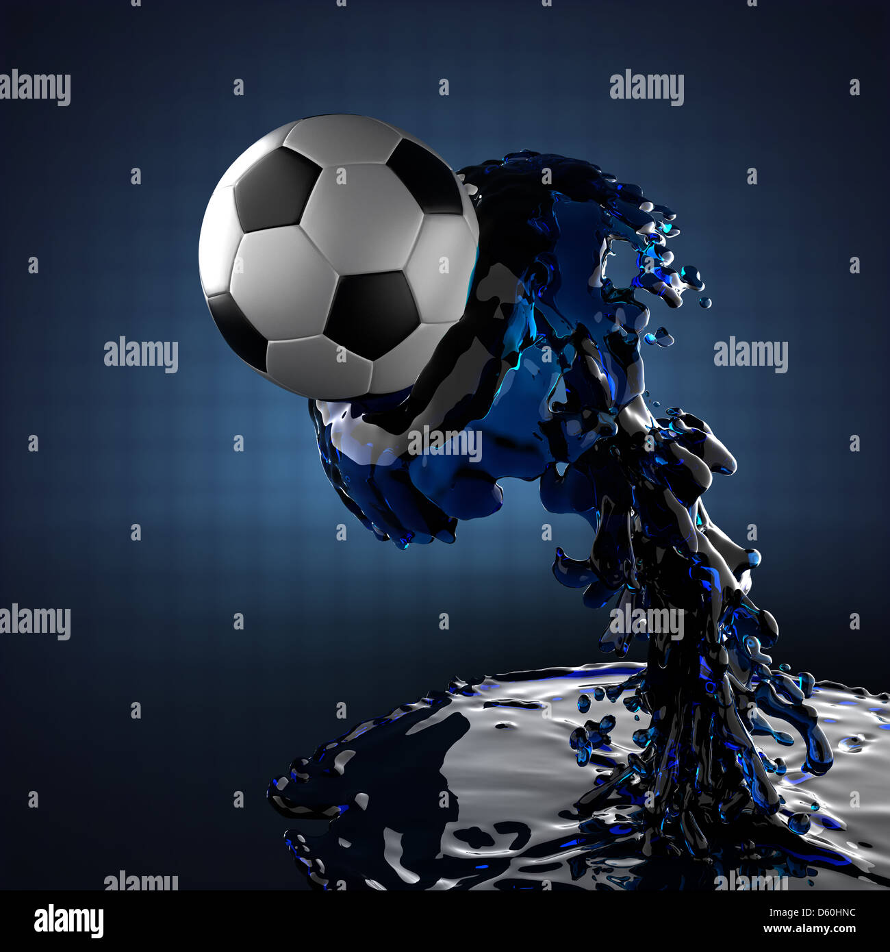 soccer ball in liquid Stock Photo - Alamy