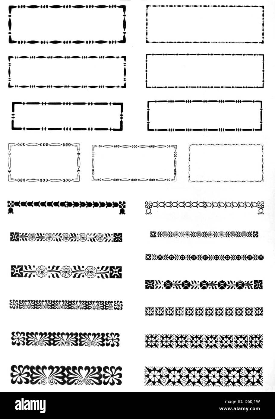 A 1900 catalogue showcasing type specimens, borders, ornaments, and ...