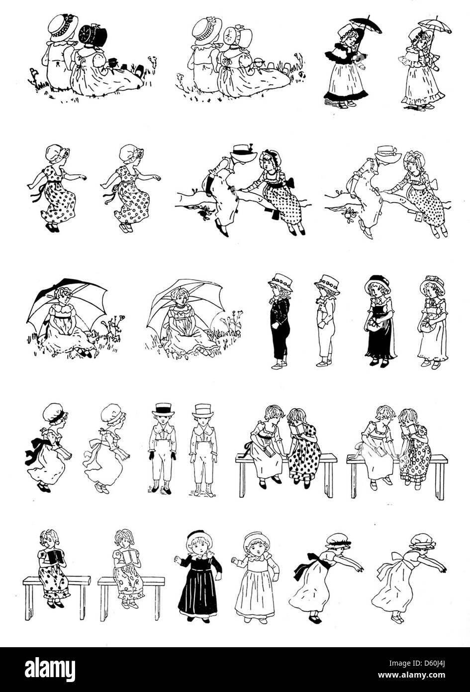 This 1900 image shows a page from a catalog featuring type specimens ...