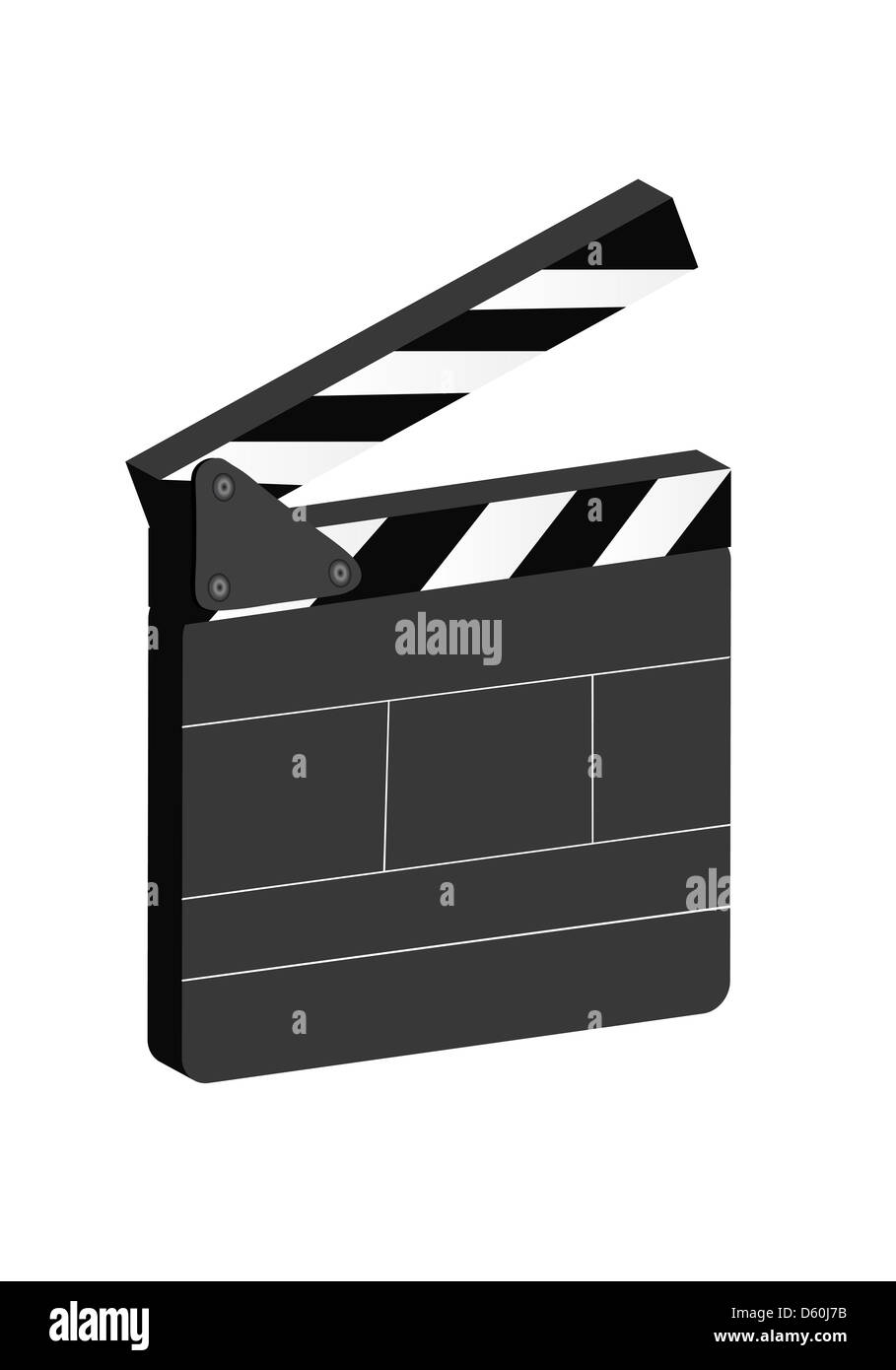 empty clapper board isolated on the white background Stock Photo - Alamy