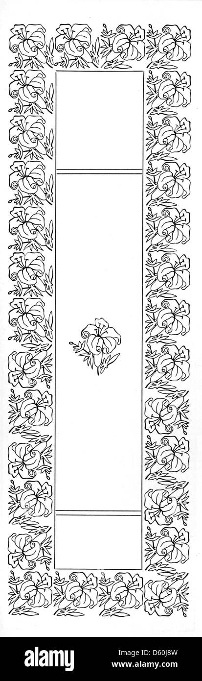 This image is from a 1900 desk book detailing type specimens, borders ...