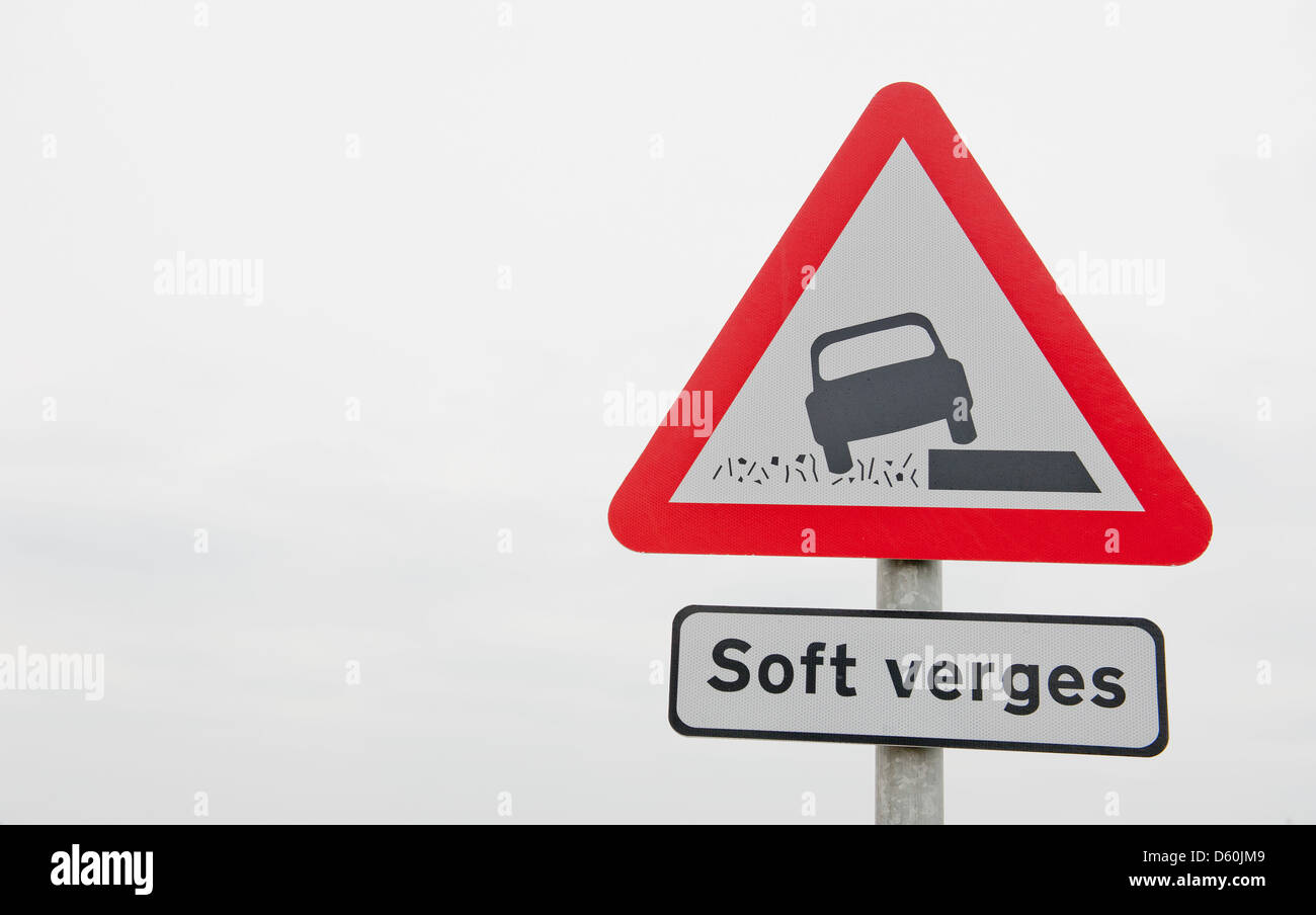 Soft verges road sign hi-res stock photography and images - Alamy