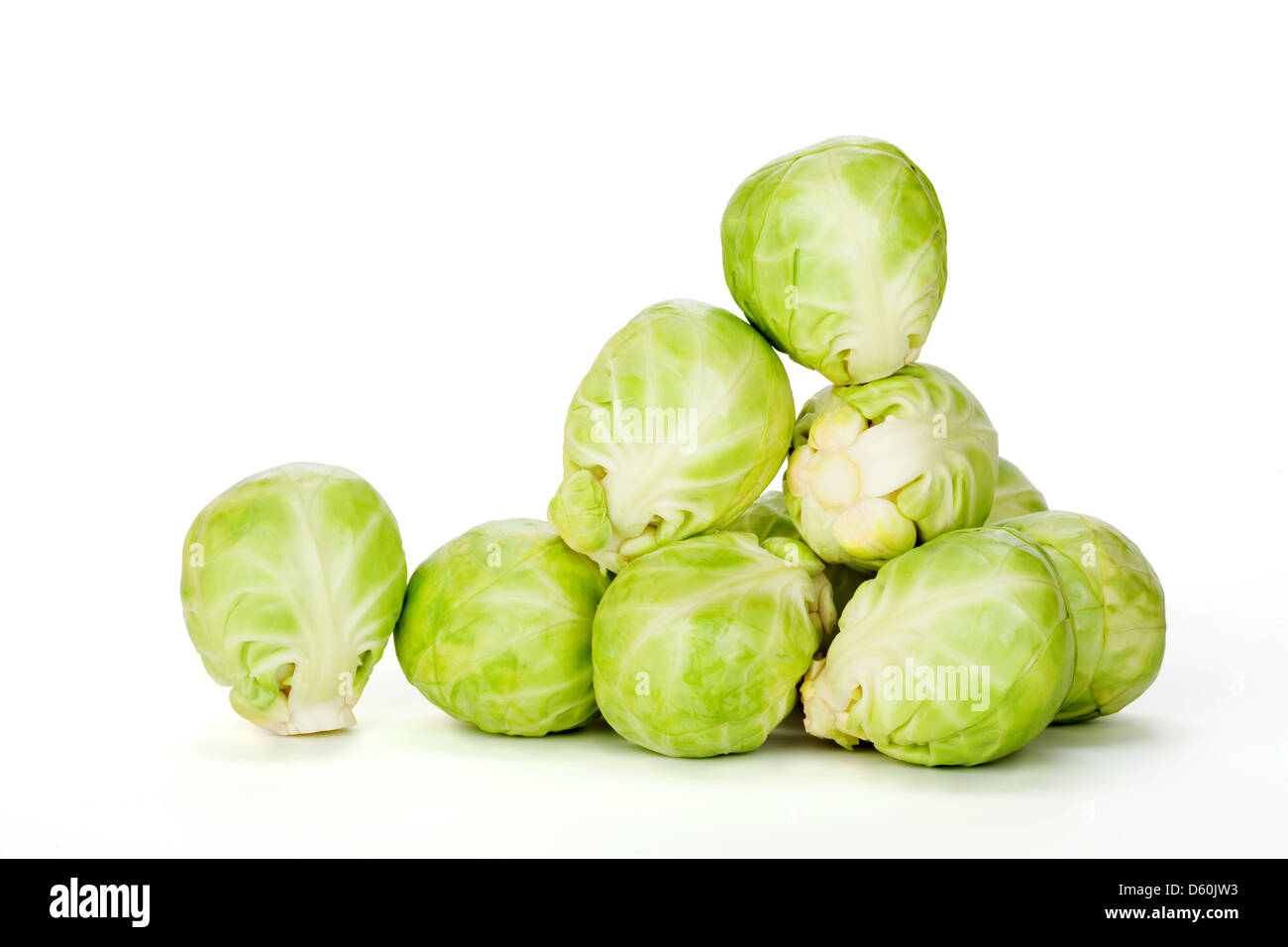 brussels sprouts on white background Stock Photo - Alamy