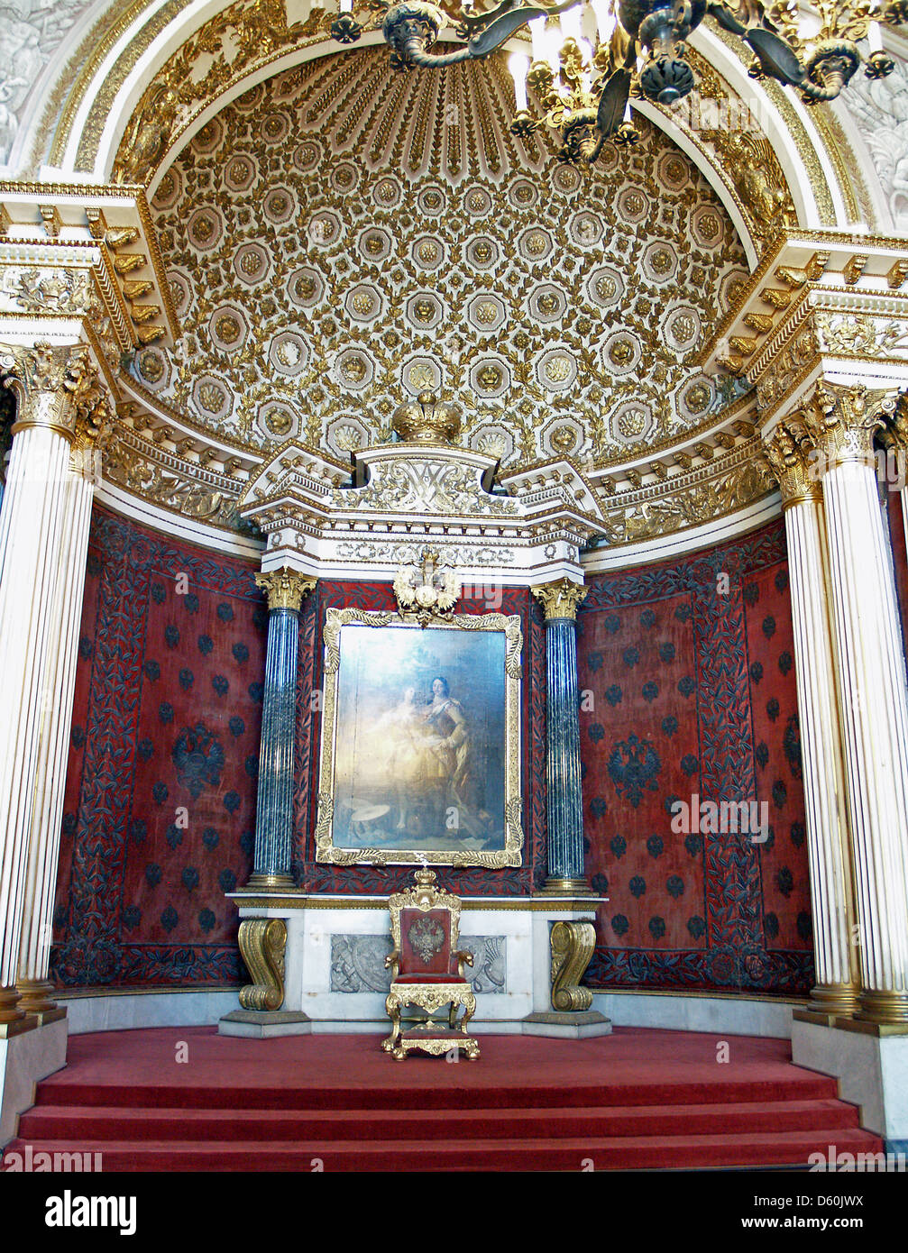 The Great Throne of Peter the Great,Hermitage,Saint Petersburg Stock ...