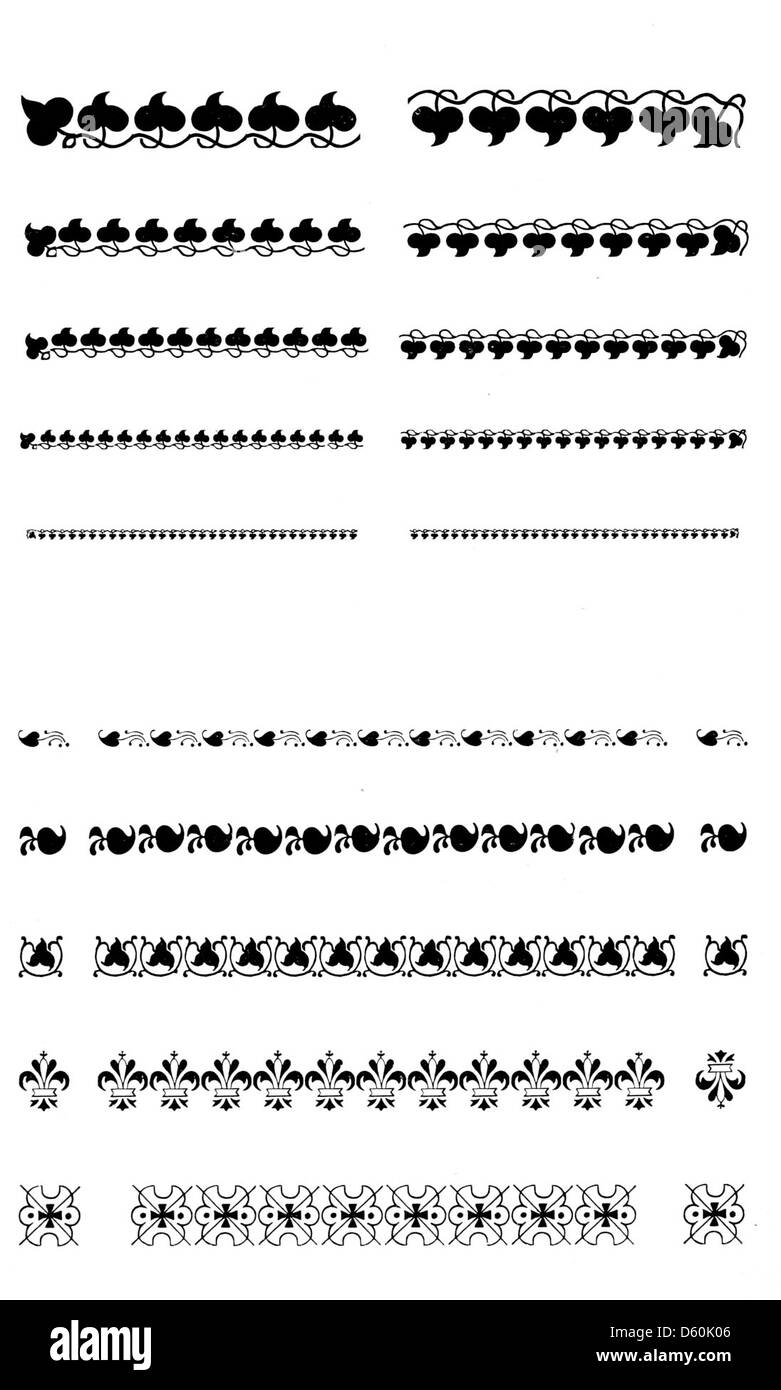 This 1897 catalogue presents a variety of type specimens, borders, and ...