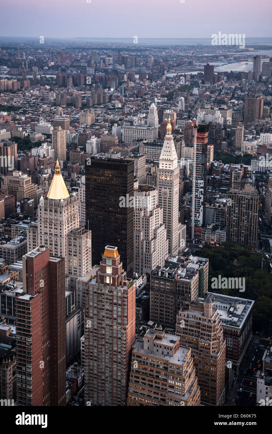 Aerial view of Manhattan, New York City, New York, United States of ...