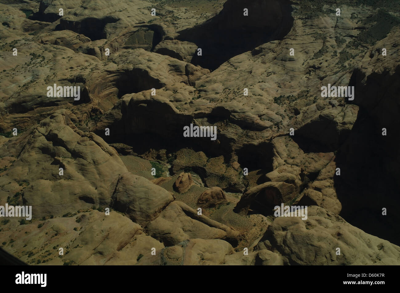 Aerial view, looking upstream, Rainbow Bridge spanning Bridge Creek ...