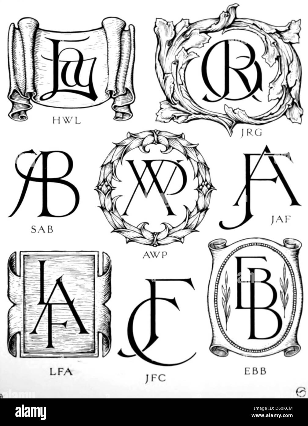 This image is from 'Monograms & Ciphers' (1906), focusing on design ...