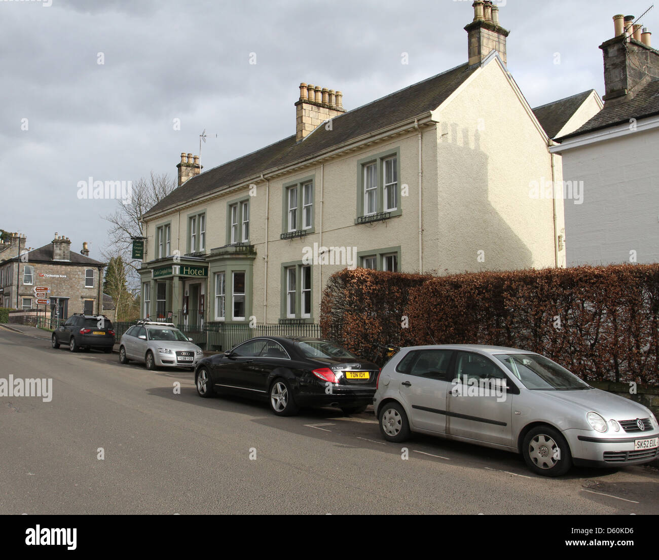Exterior of Castle Campbell Hotel Dollar Scotland March 2013 Stock ...