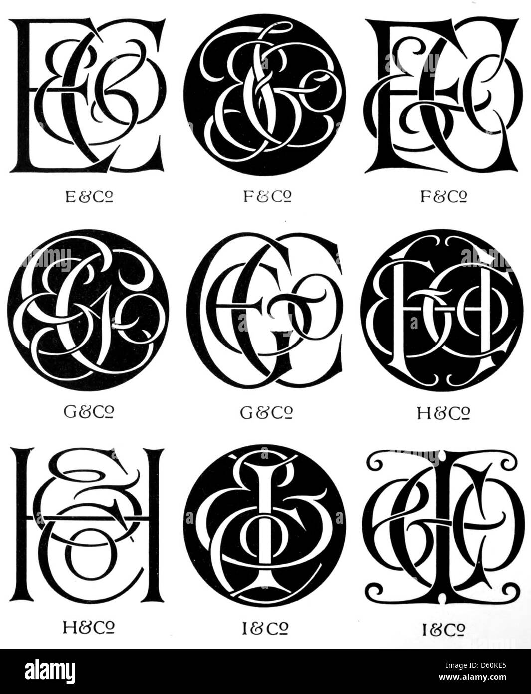 Monograms Ciphers 1906 High Resolution Stock Photography and Images - Alamy