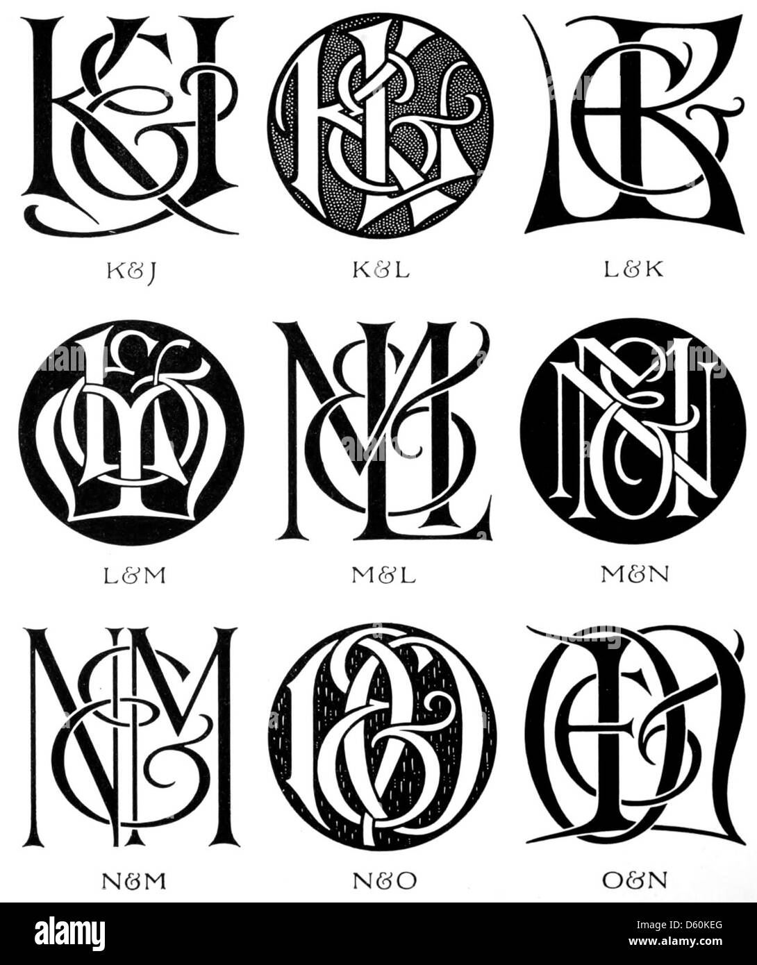 Monograms & ciphers ([1906] Stock Photo - Alamy