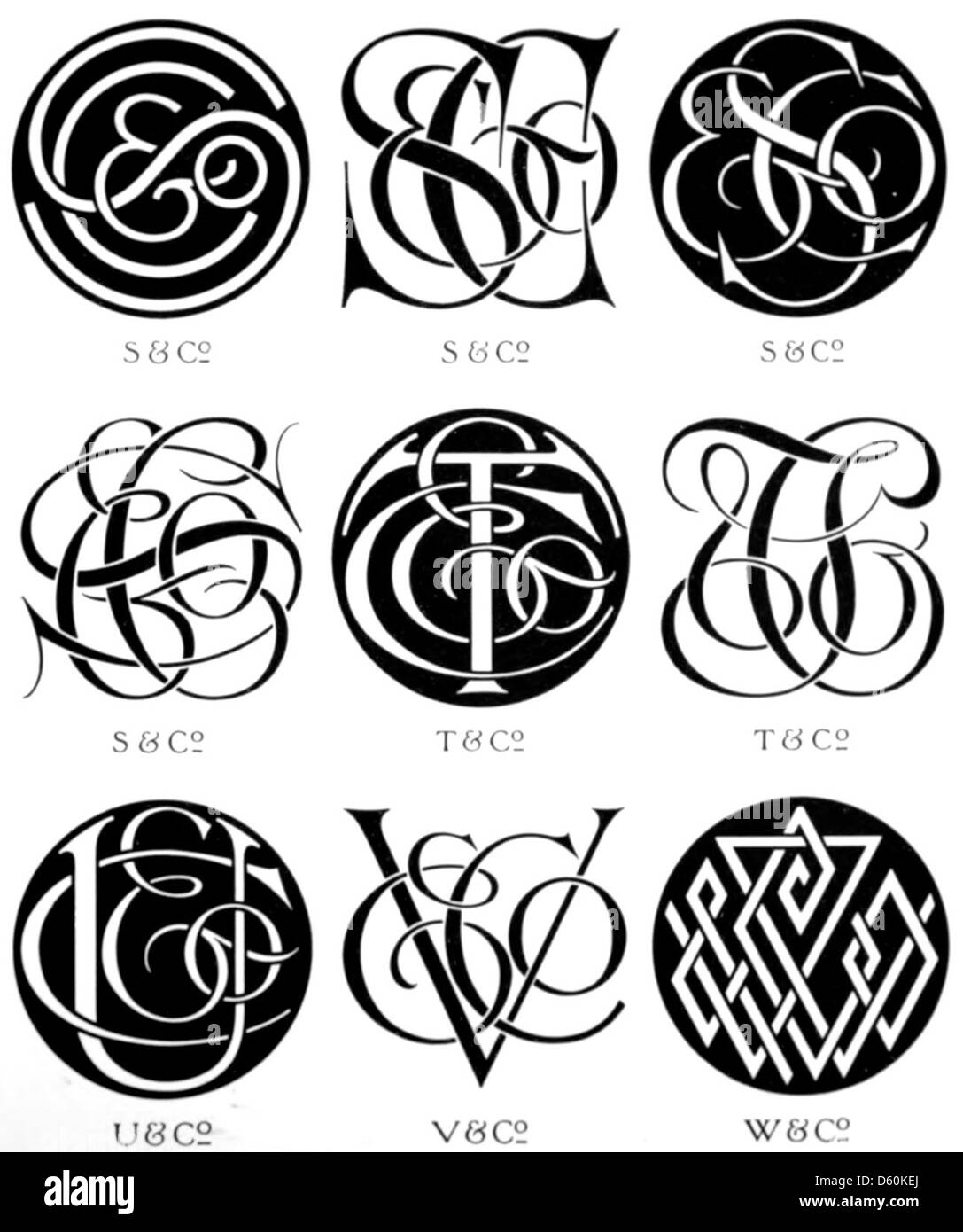 Monograms & ciphers ([1906] Stock Photo - Alamy