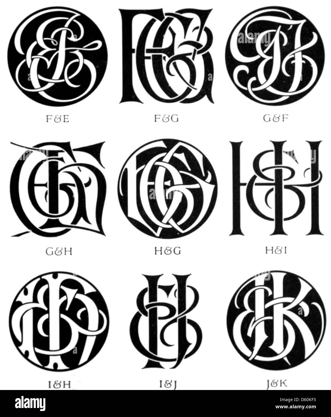 This 1906 collection features various monograms and ciphers, showcasing ...