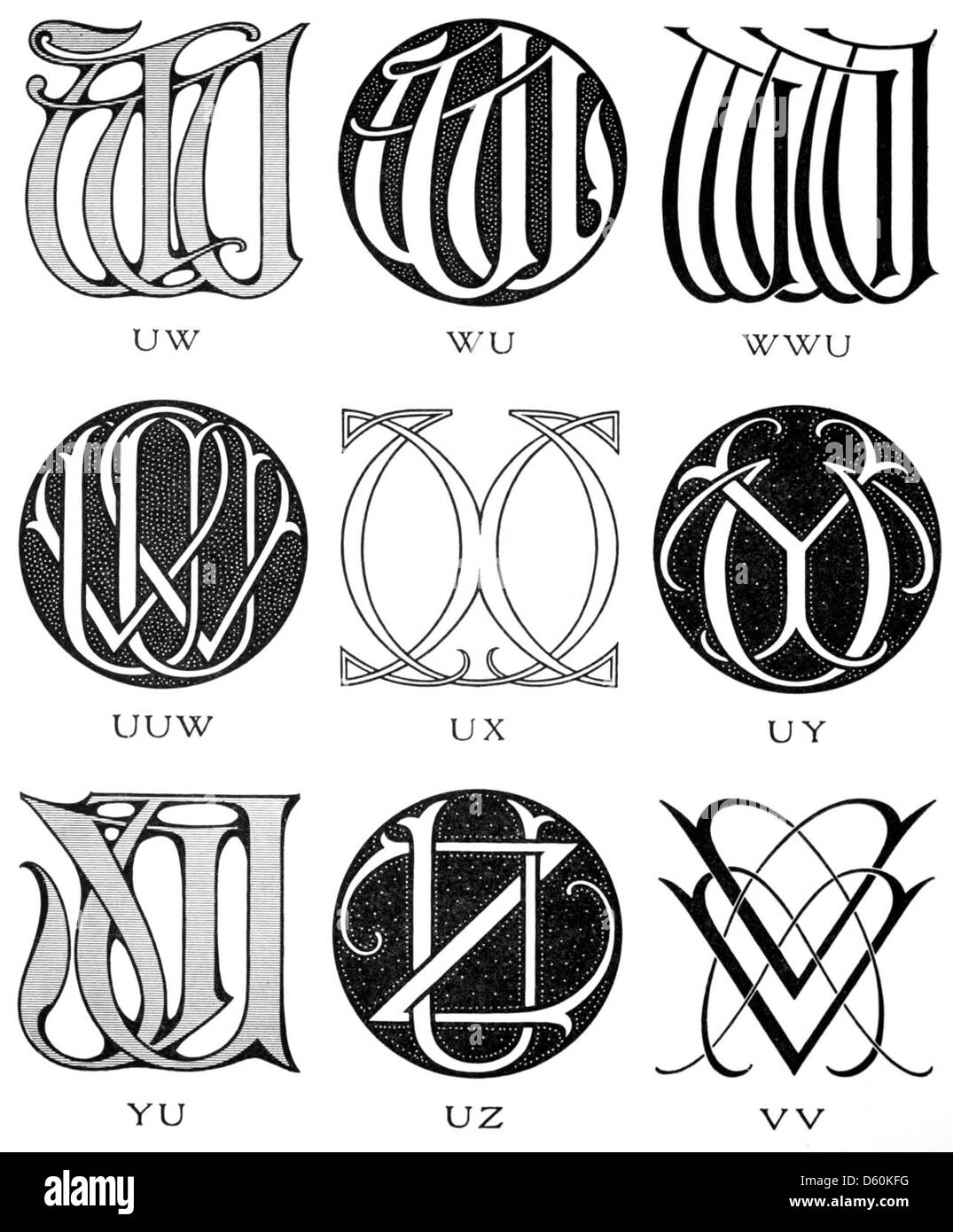 Monograms Ciphers 1906 High Resolution Stock Photography and Images - Alamy