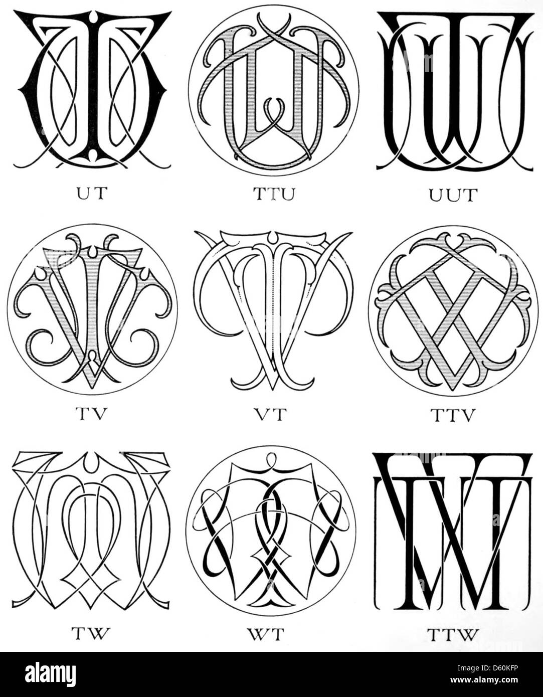 Monograms Ciphers 1906 High Resolution Stock Photography and Images - Alamy