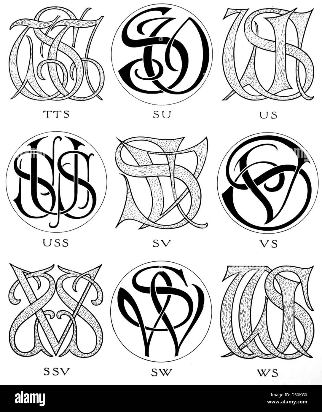 Monograms Ciphers 1906 High Resolution Stock Photography and Images - Alamy