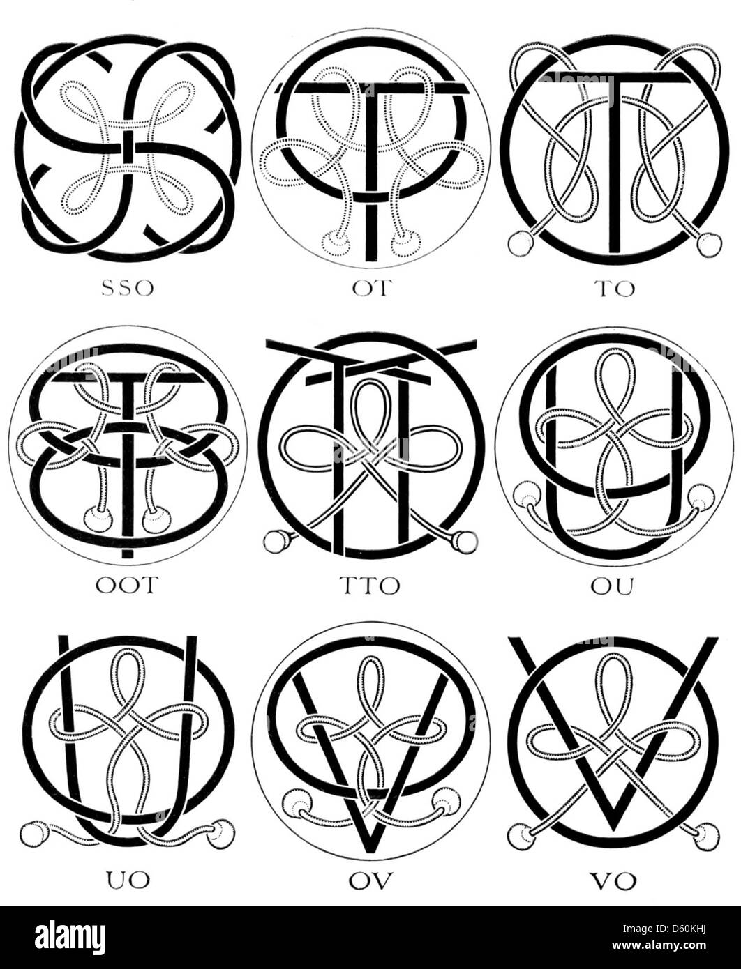 Monograms Ciphers 1906 High Resolution Stock Photography and Images - Alamy