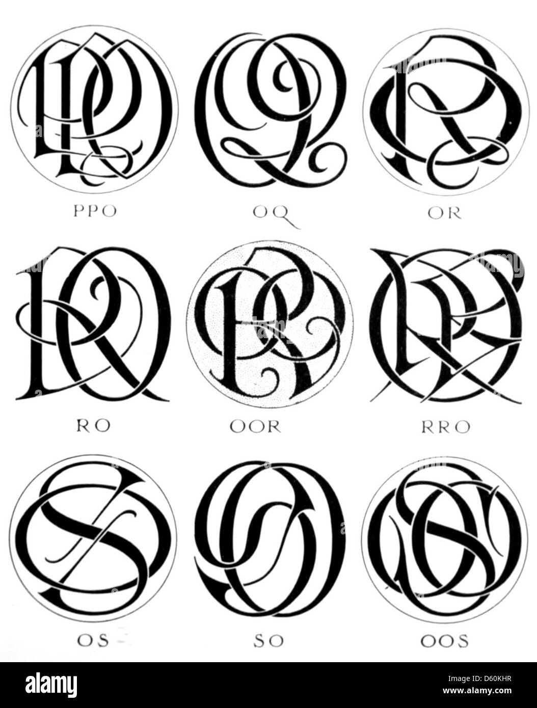 Monograms Ciphers 1906 High Resolution Stock Photography and Images - Alamy