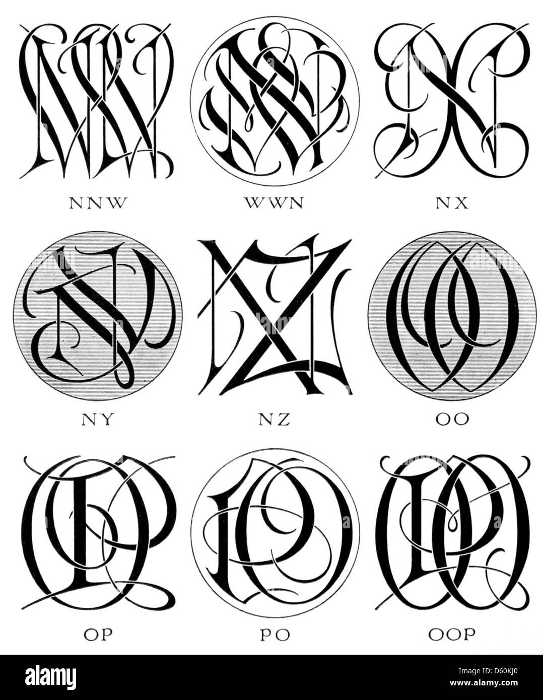 This 1906 work presents various monograms, ciphers, and typographical ...