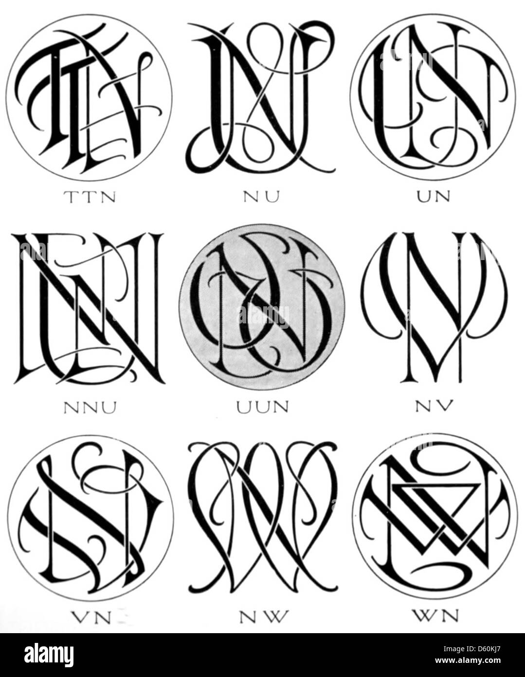 Monograms Ciphers 1906 High Resolution Stock Photography and Images - Alamy