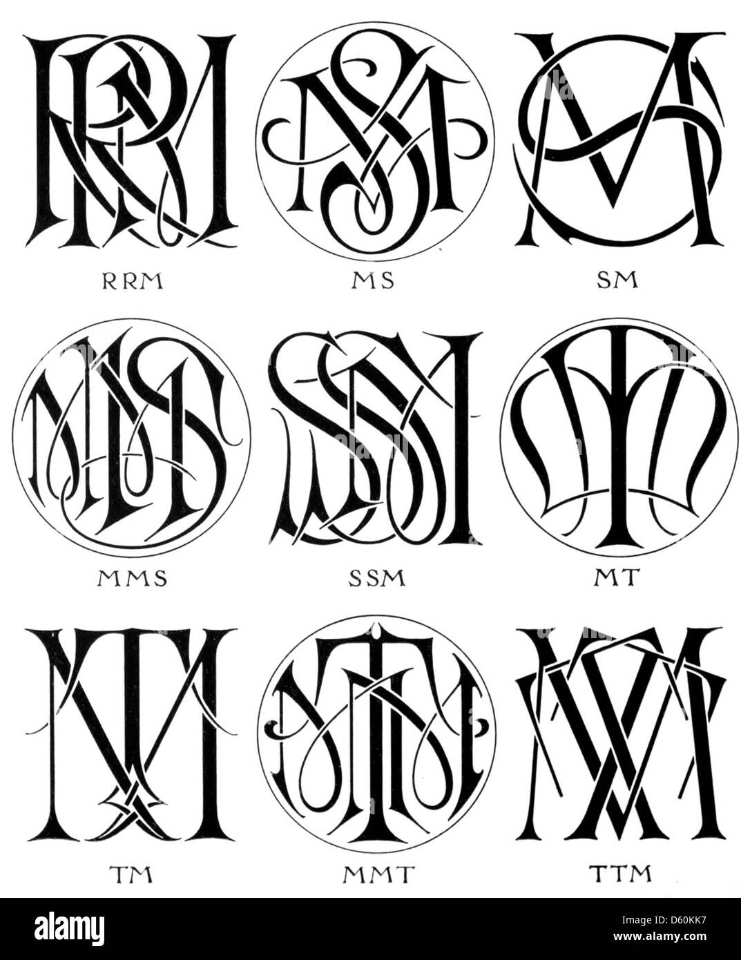 Monograms & ciphers ([1906] Stock Photo - Alamy
